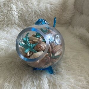 Accents | Glass Fish Bowl With Seashells | Poshmark